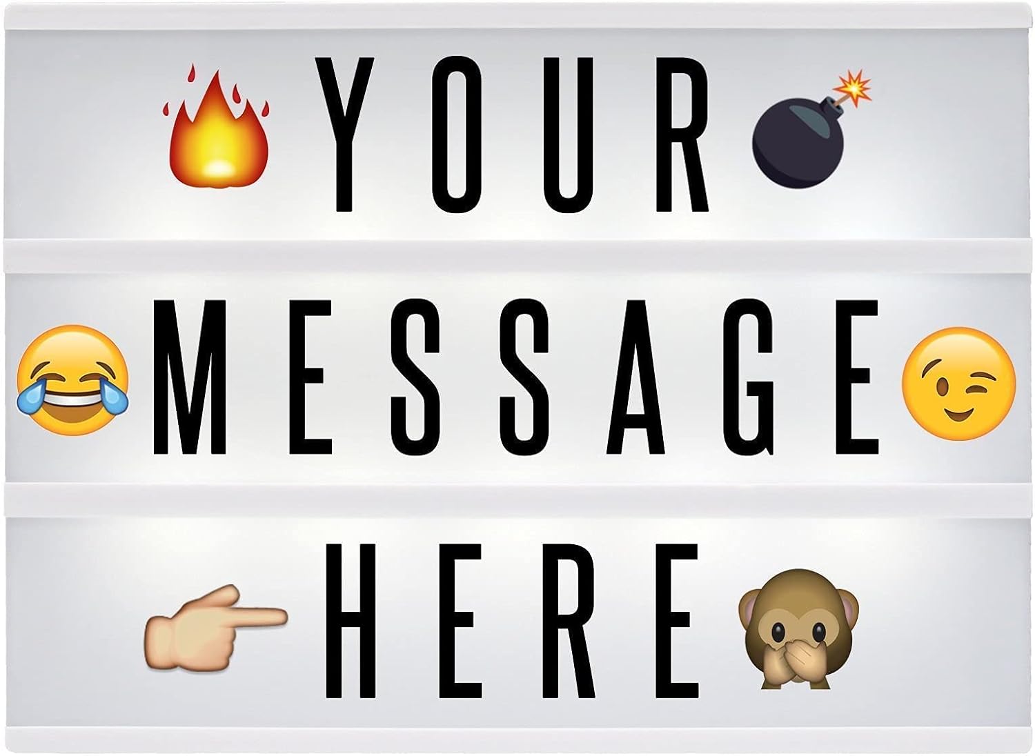 A4 Lightbox with 205 Letters & Emoji – Magna Retail